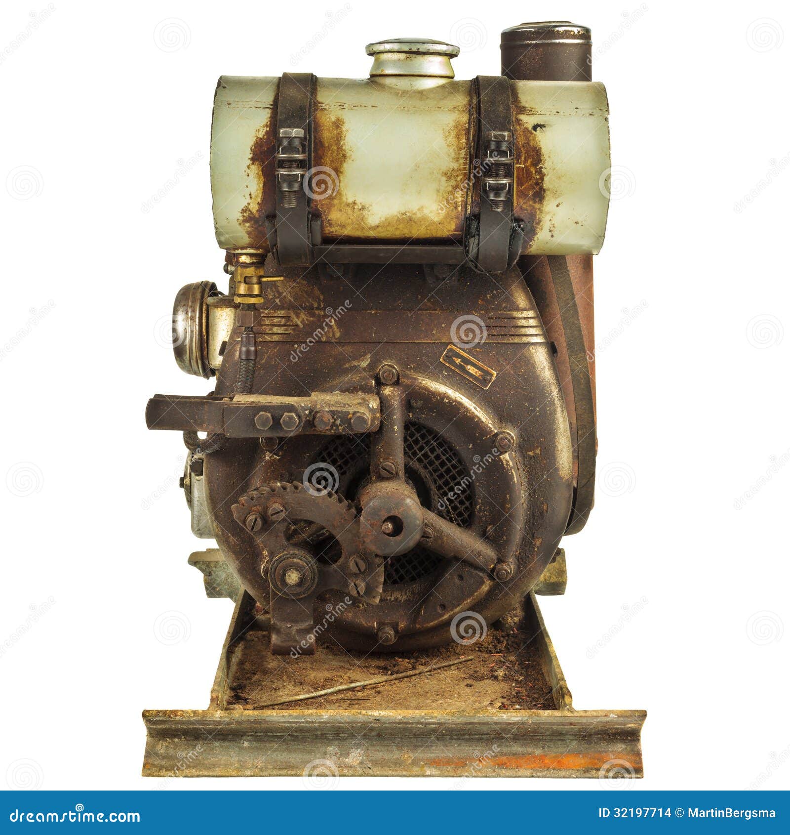 Old Rusty Motor Engine Isolated on White Stock Photo - Image of ...