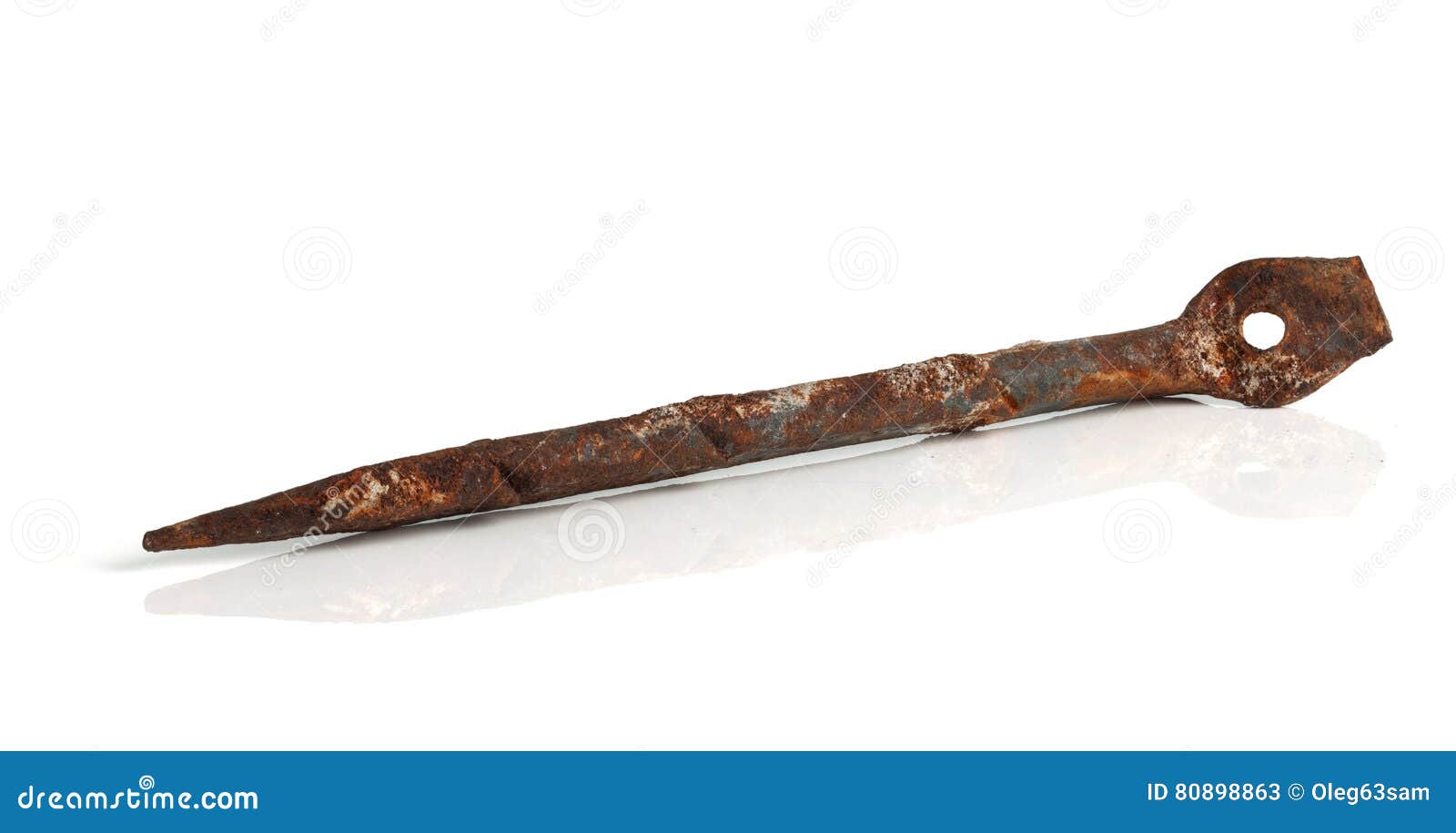 Old rusty nail stock image. Image of rusty, nail, rusted - 80898863