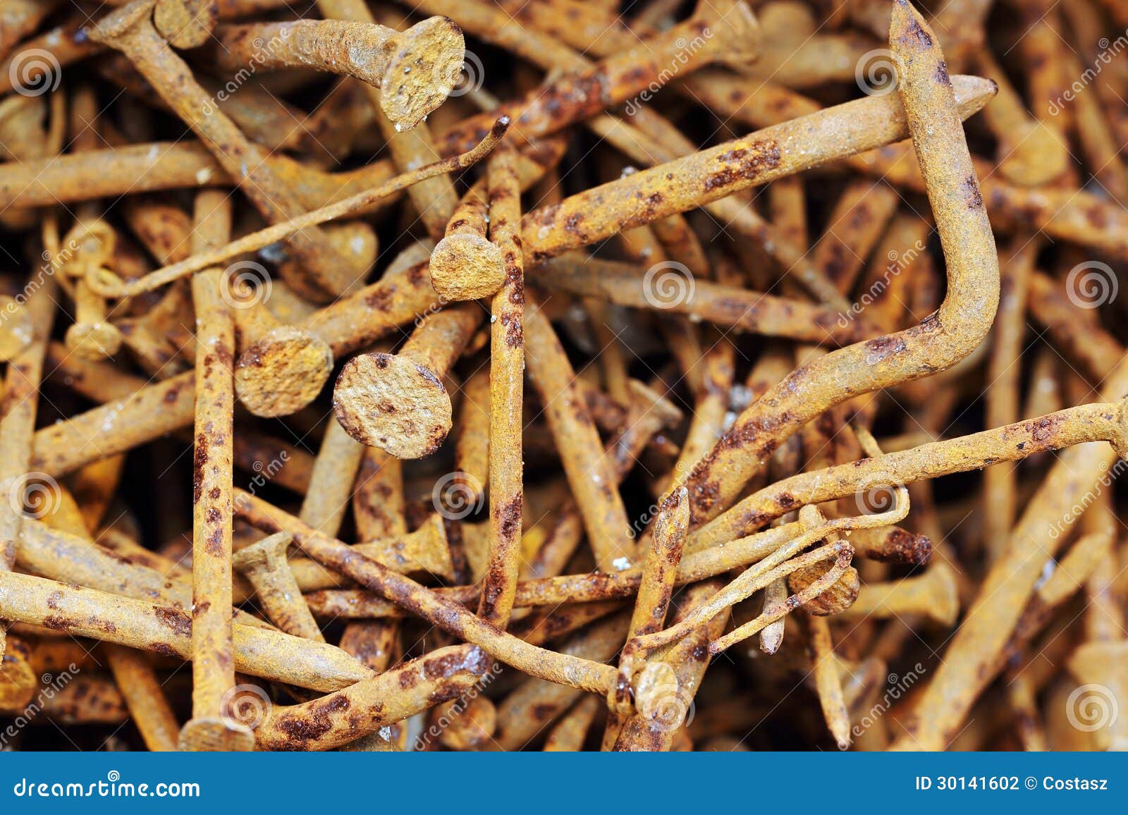 Rusty nails stock photo. Image of metal, rusty, weathered - 30141602