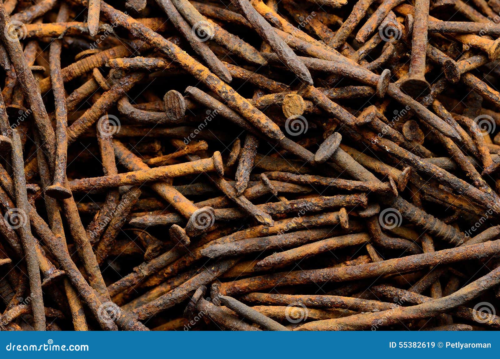 Old rusty nails stock image. Image of tool, rusty, blue - 55382619