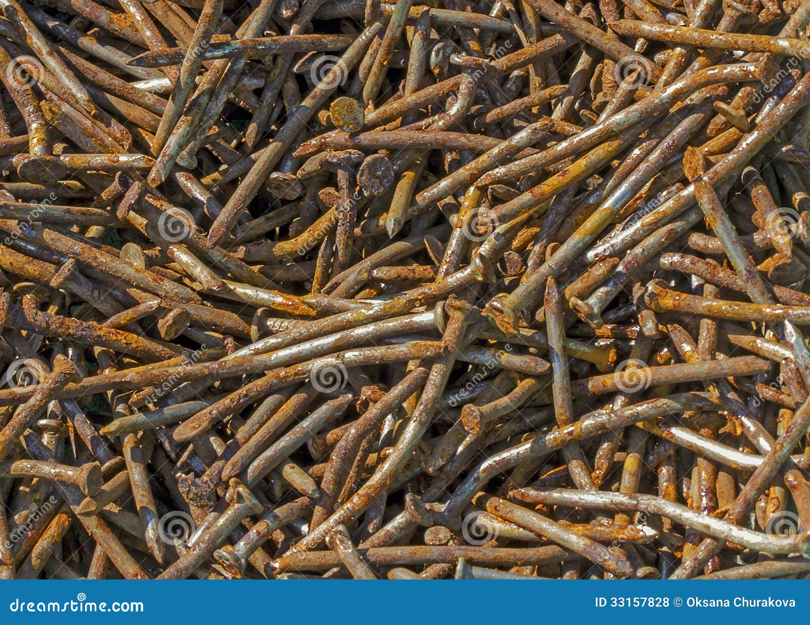 Old rusty nails stock photo. Image of corrosion, objects - 33157828
