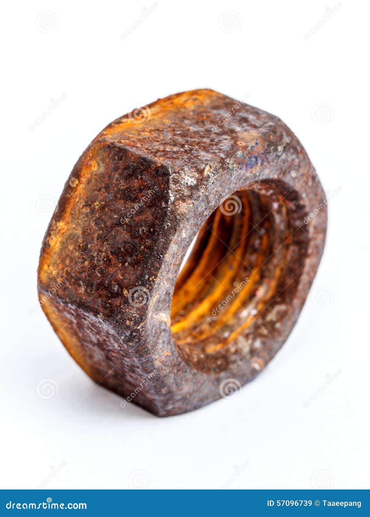 Old rusty nut stock image. Image of metal, iron, isolated - 57096739
