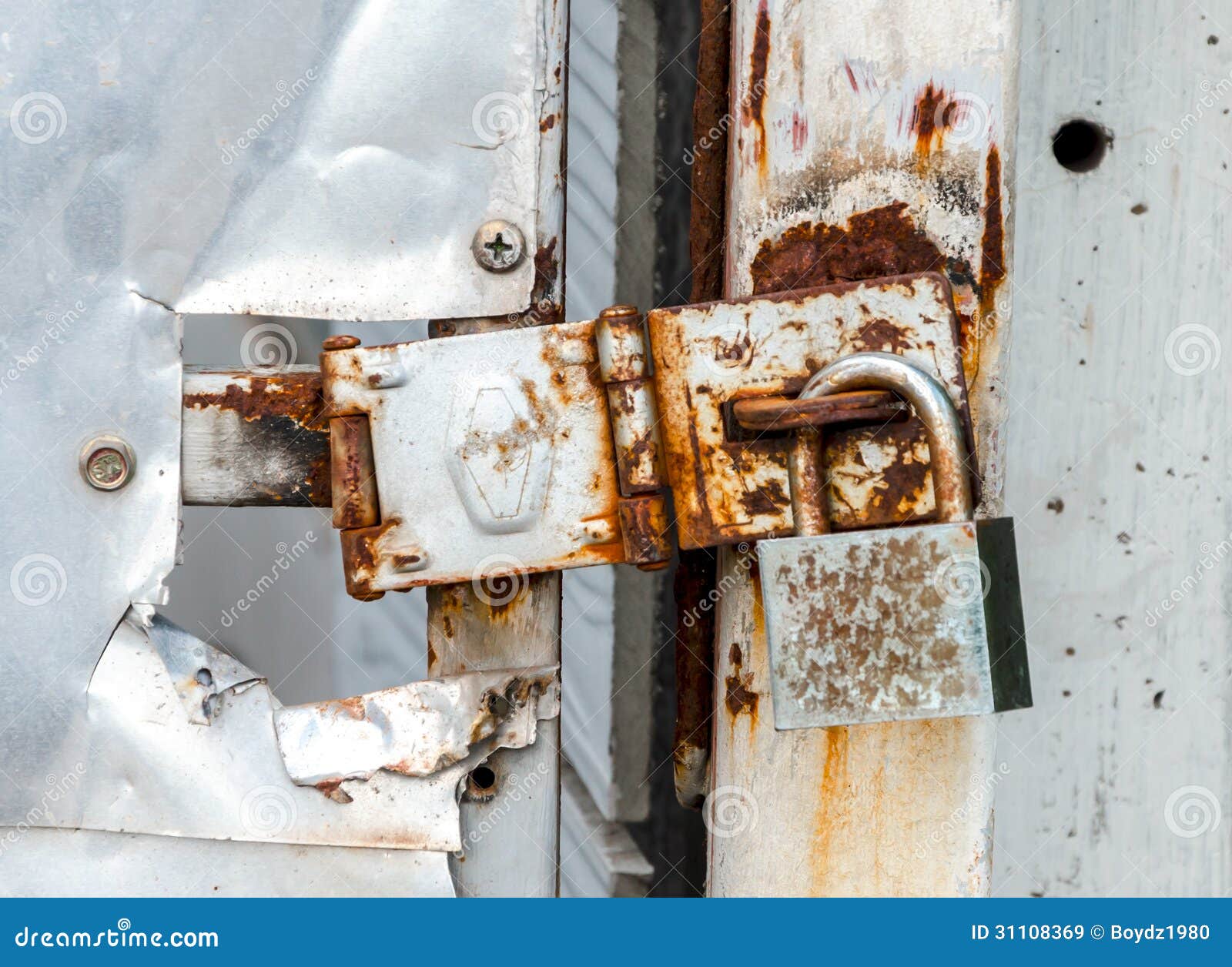 Old rusty padlock stock image. Image of crack, decay - 31108369