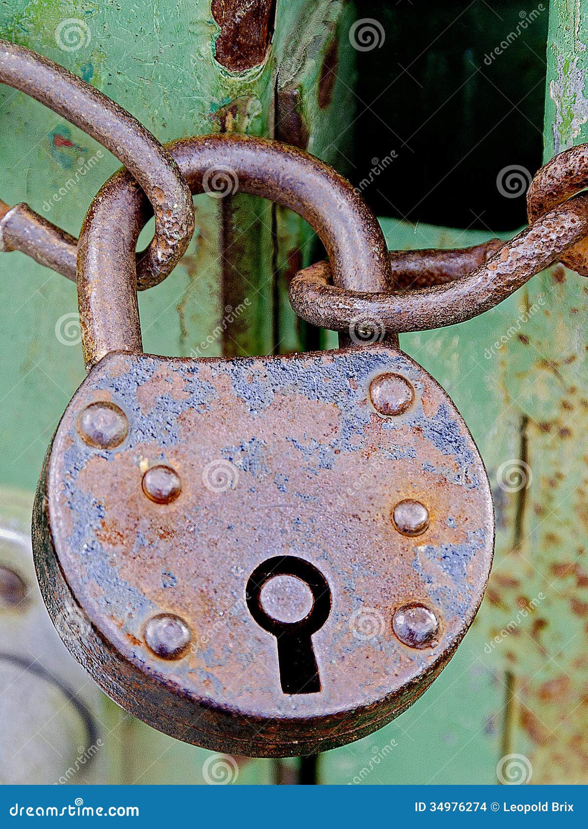 Old and rusty padlock #1 stock photo. Image of rust, metal - 34976274