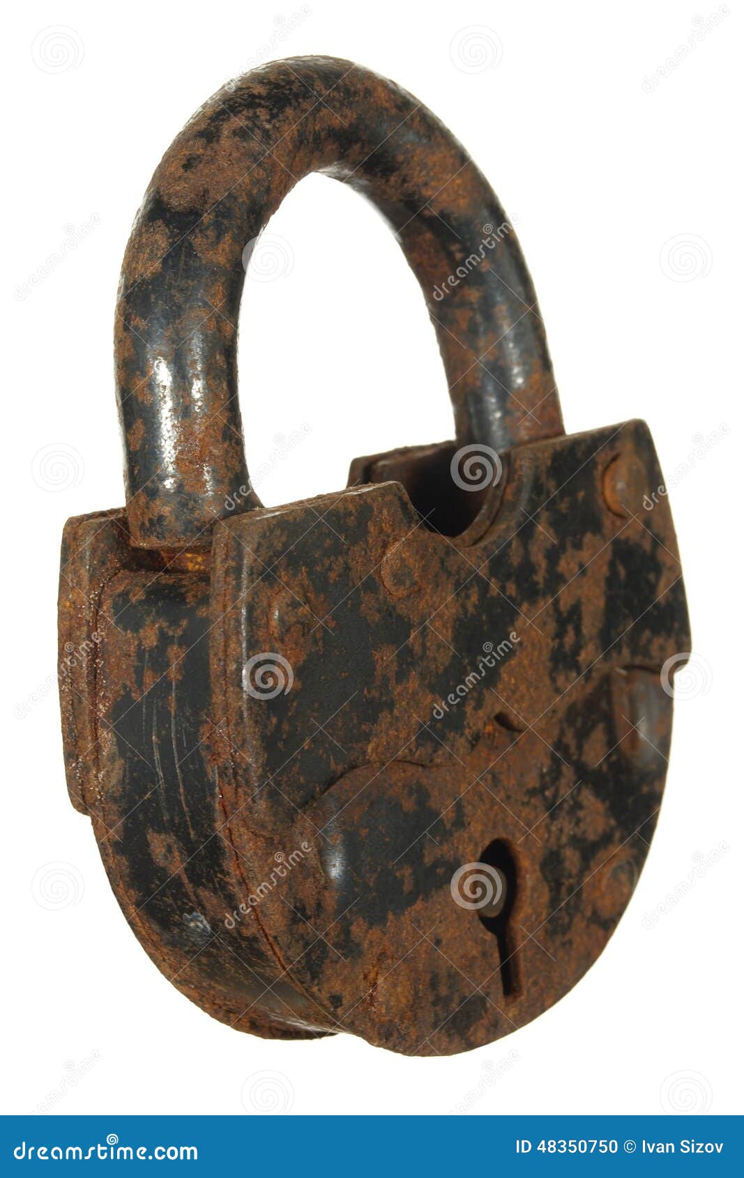 Old rusty padlock stock photo. Image of freedom, close - 48350750
