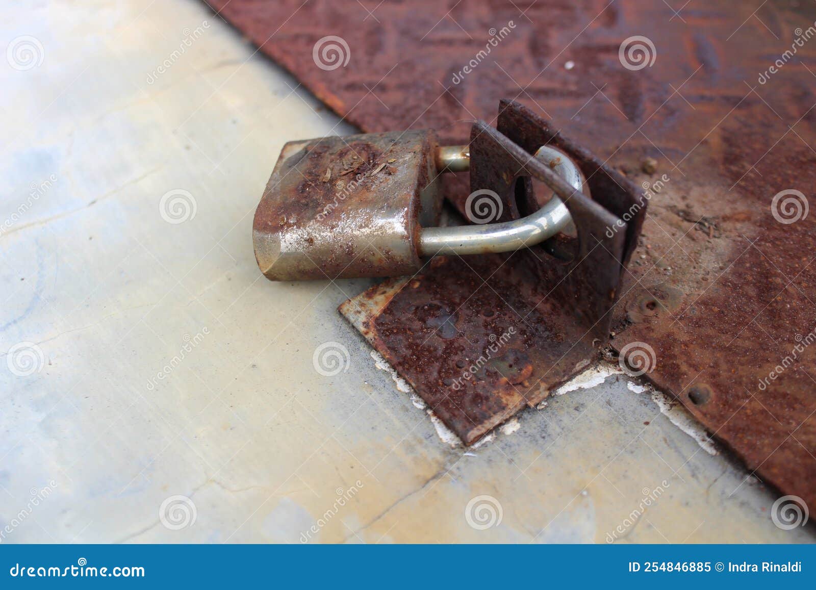 An old rusty padlock stock image. Image of number, metallic - 254846885