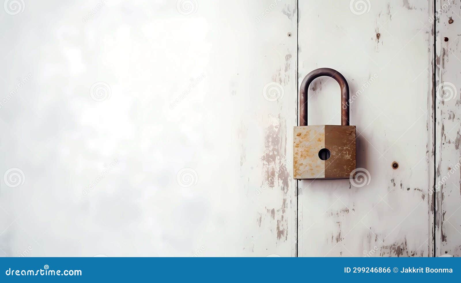 Old Rusty Padlock On The White Wall, Vintage Style Background ...