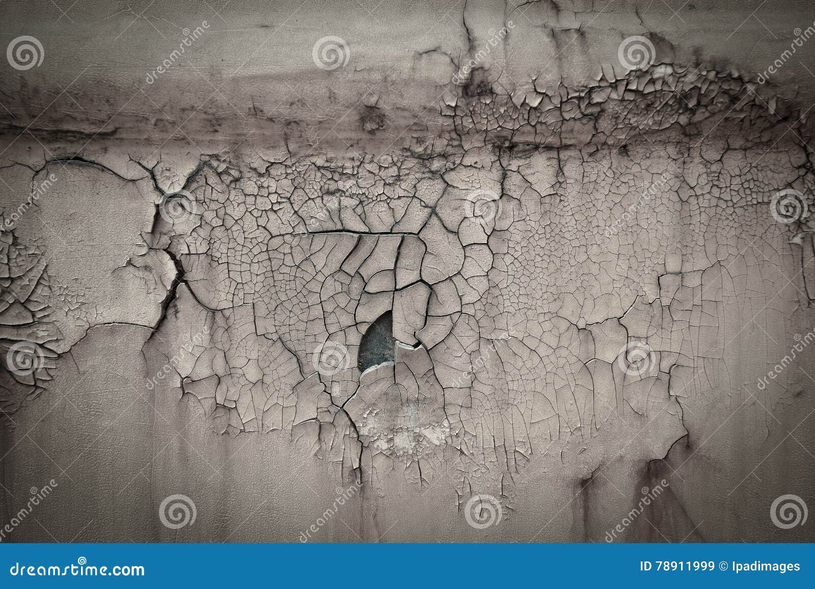 Crack Metal Background With Old Layers Of White Paint. Texture Rusted ...