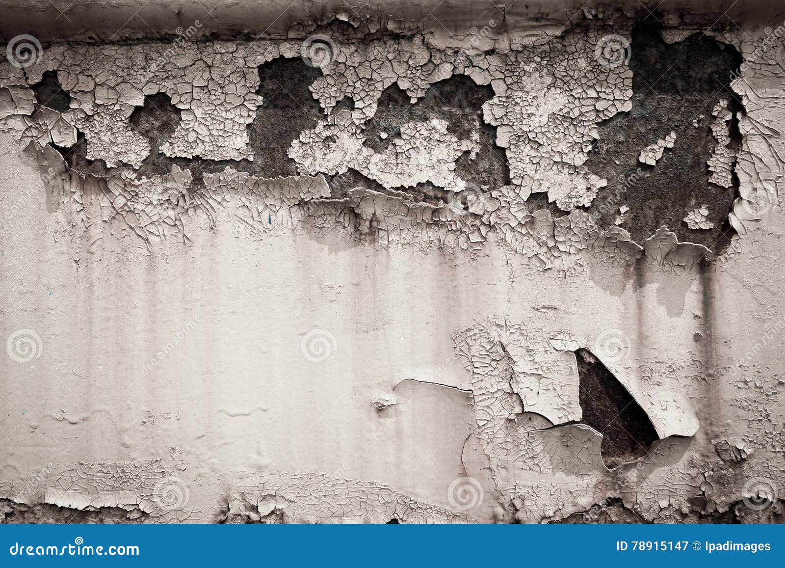 Crack Metal Background With Old Layers Of White Paint. Texture Rusted ...