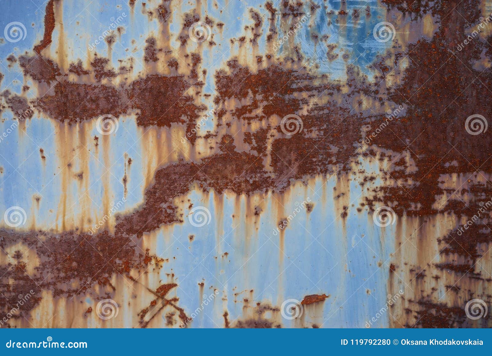 Old Rusty Painted Surface, Abstract Vintage Blue Background Stock Photo ...