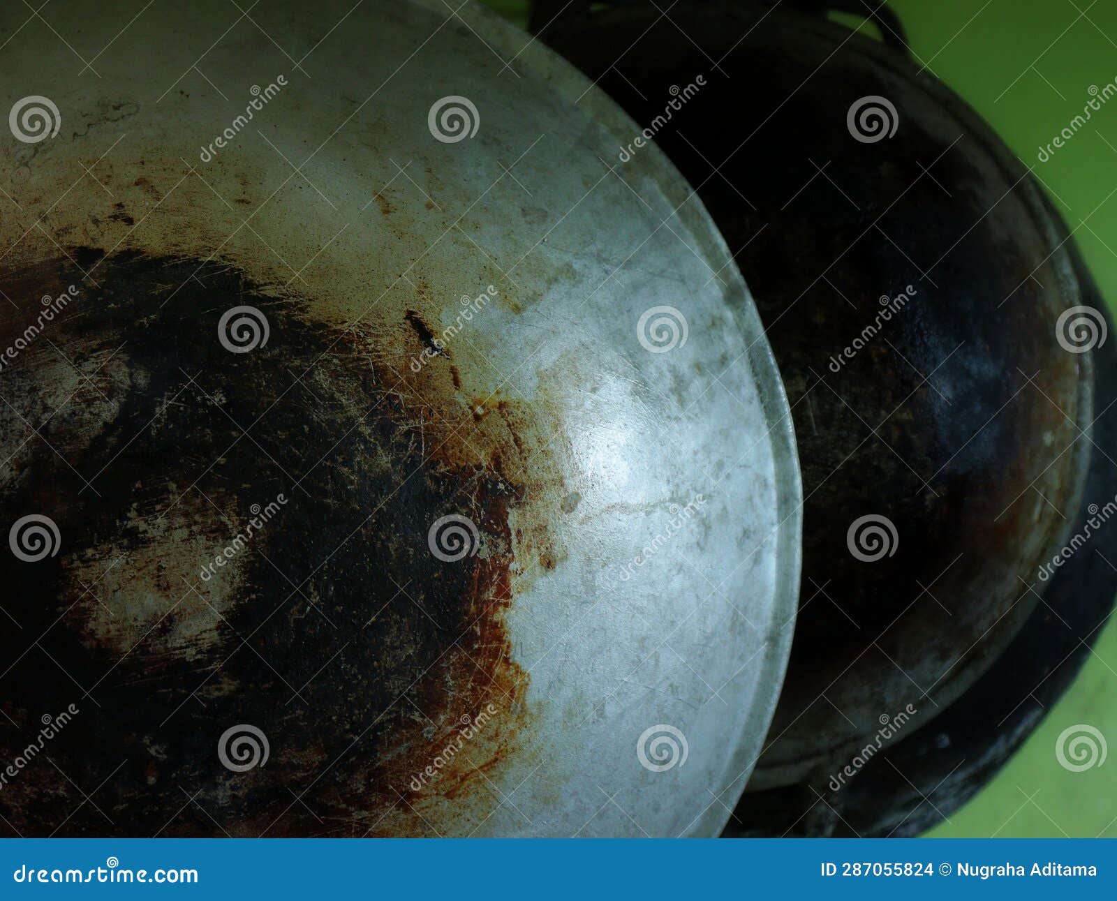 Old and Rusty Pan in the Kitchen Stock Photo - Image of equipment ...