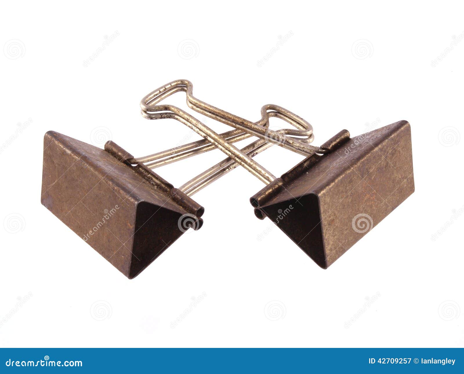 Old and rusty paper clips. stock image. Image of supplies - 42709257