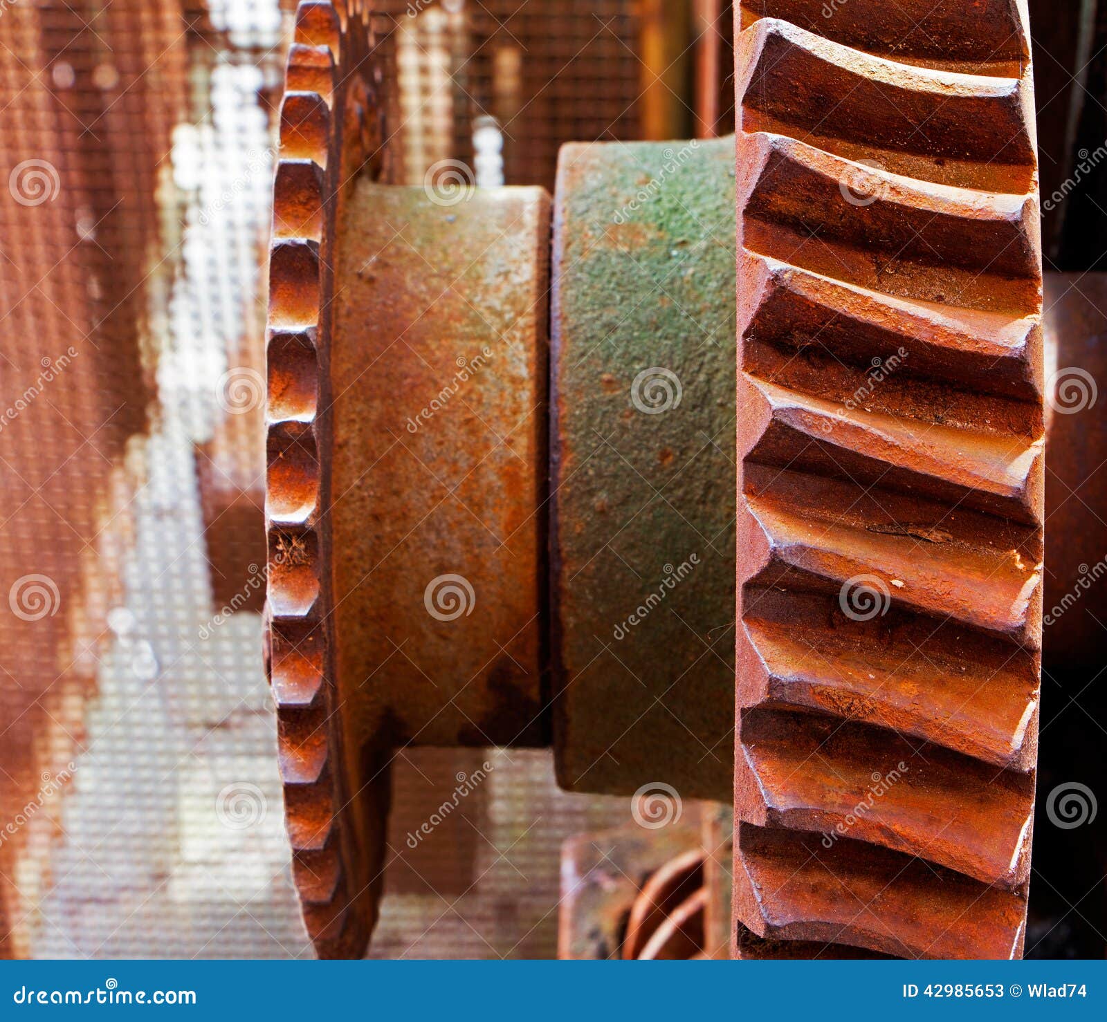 Old and Rusty Pinion Gear of the Machine Stock Image - Image of ...