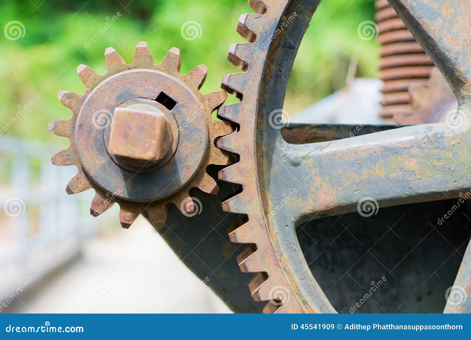 Old and Rusty Pinion Gear of a Machine Stock Image - Image of texture ...