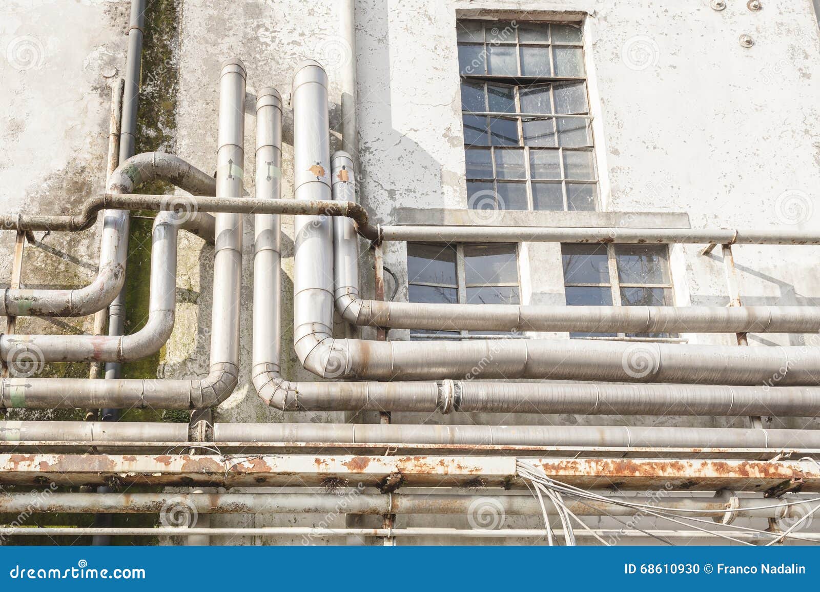 Old Rusty Pipe of Abandoned Factory. Stock Photo - Image of overview ...