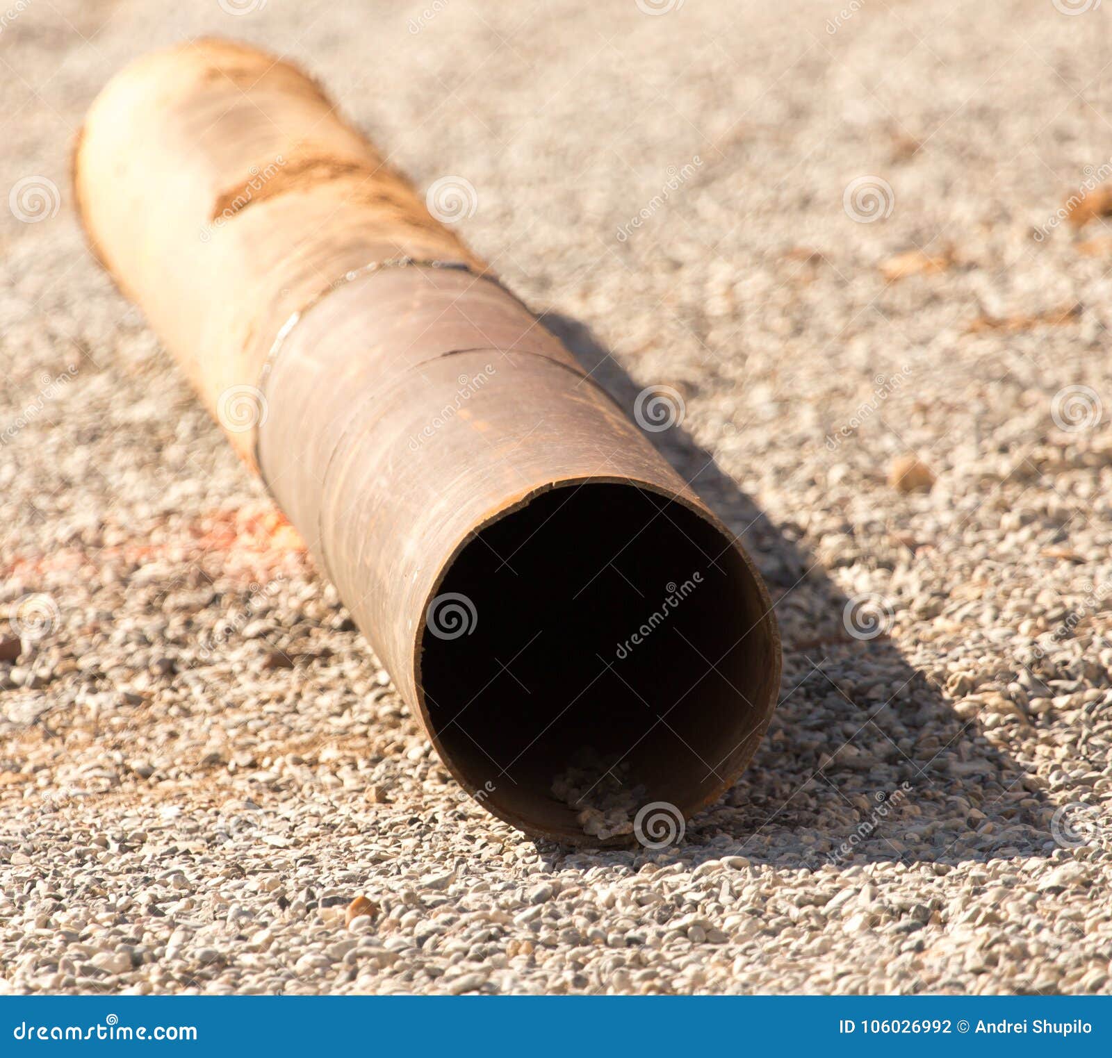 Old Rusty Pipe at the Construction Site Stock Photo - Image of iron ...