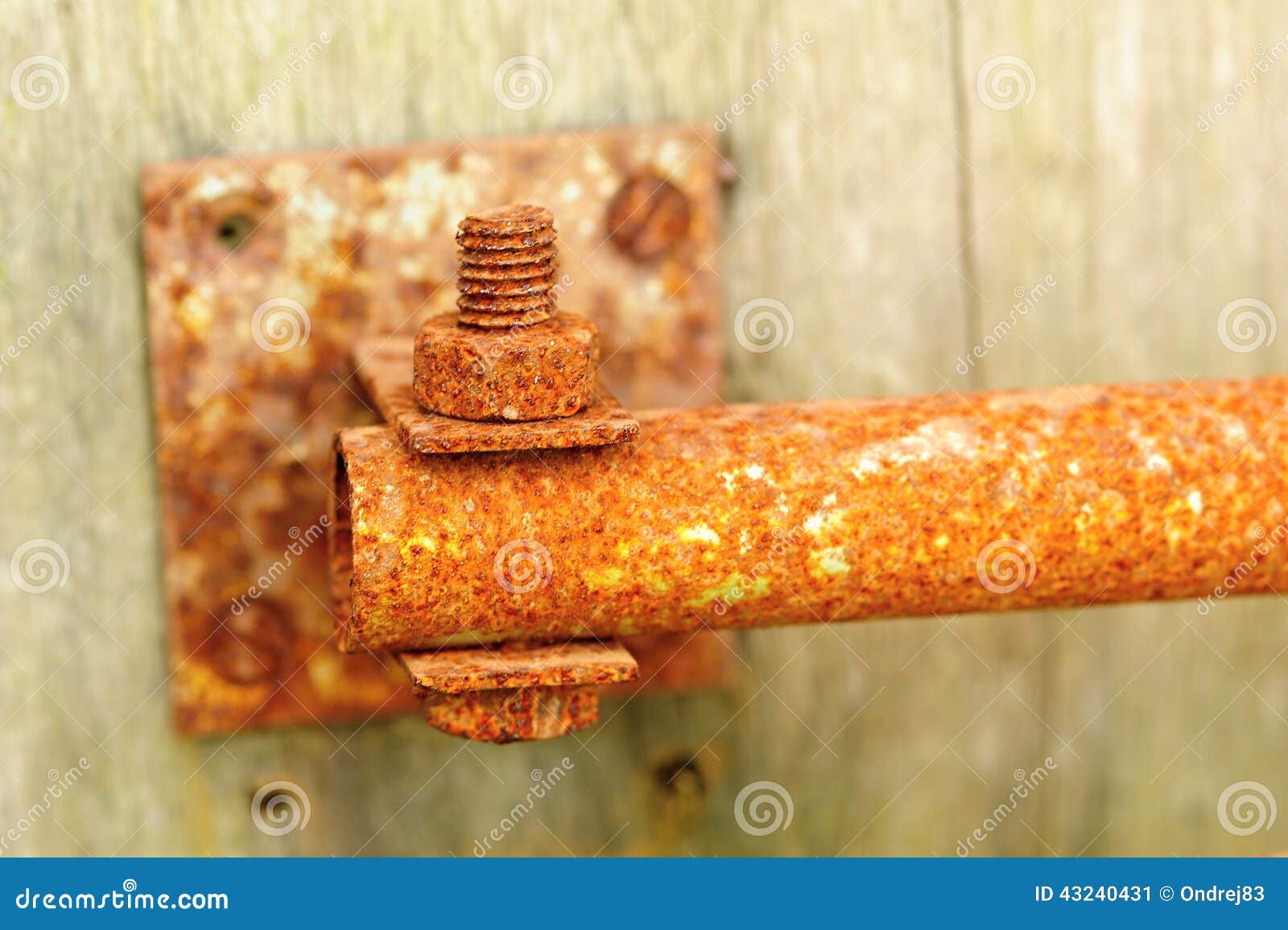 Old rusty pipe stock image. Image of plumbing, wood, rusty - 43240431