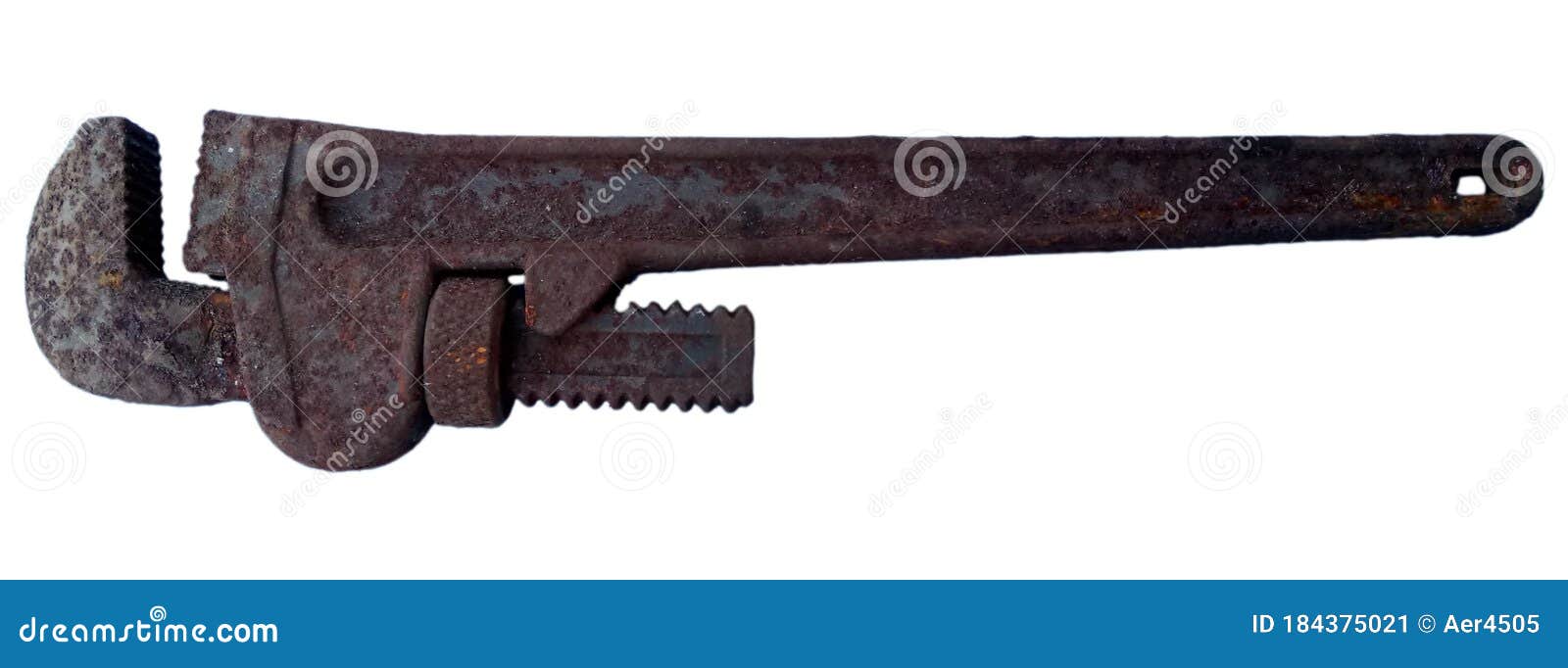 Old rusty pipe wrench stock image. Image of sponge, fixing - 184375021