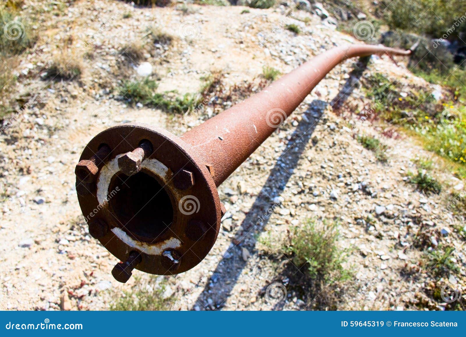 Old rusty pipeline stock image. Image of construction - 59645319