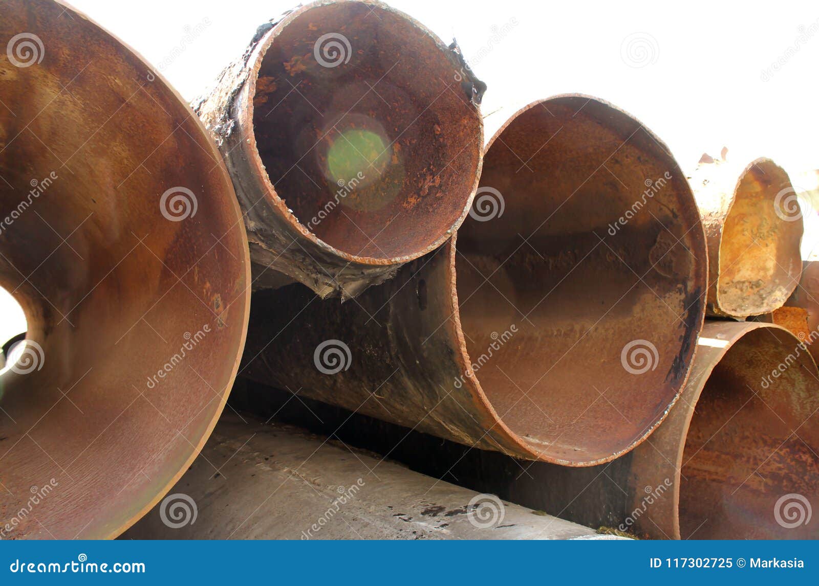 Old Rusty Pipes Isolated on White Stock Image - Image of corrosion ...