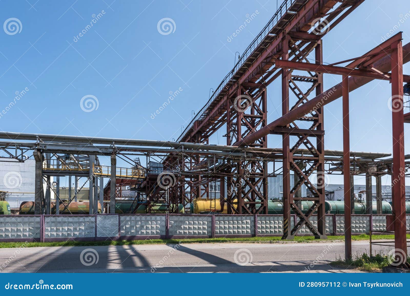 Old Rusty Pipes, Ladders and Frames and Metal Inside an Industrial ...