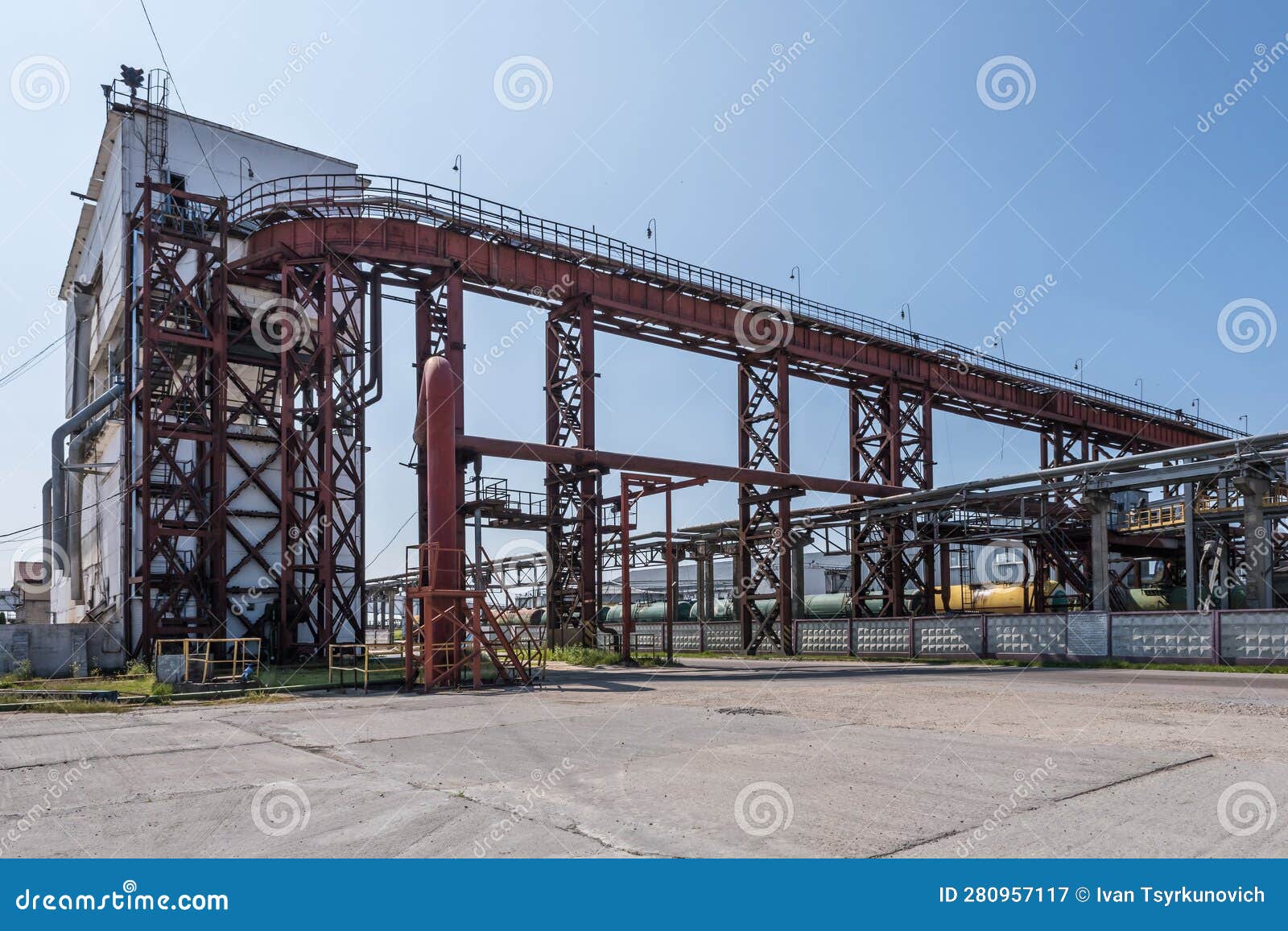 Old Rusty Pipes, Ladders and Frames and Metal Inside an Industrial ...