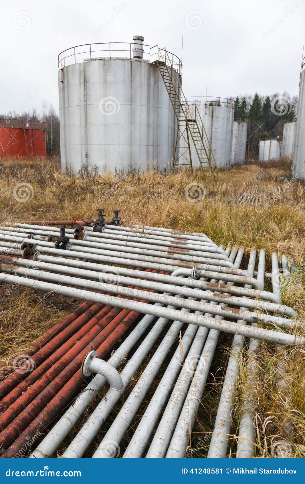 Old rusty pipes and tanks stock image. Image of oxide - 41248581