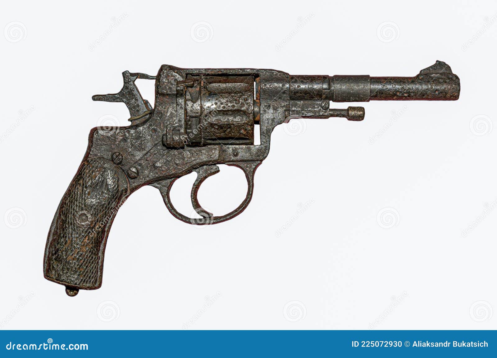 Old Rusty Pistol, WWII Weapon, Isolate Stock Photo - Image of world ...