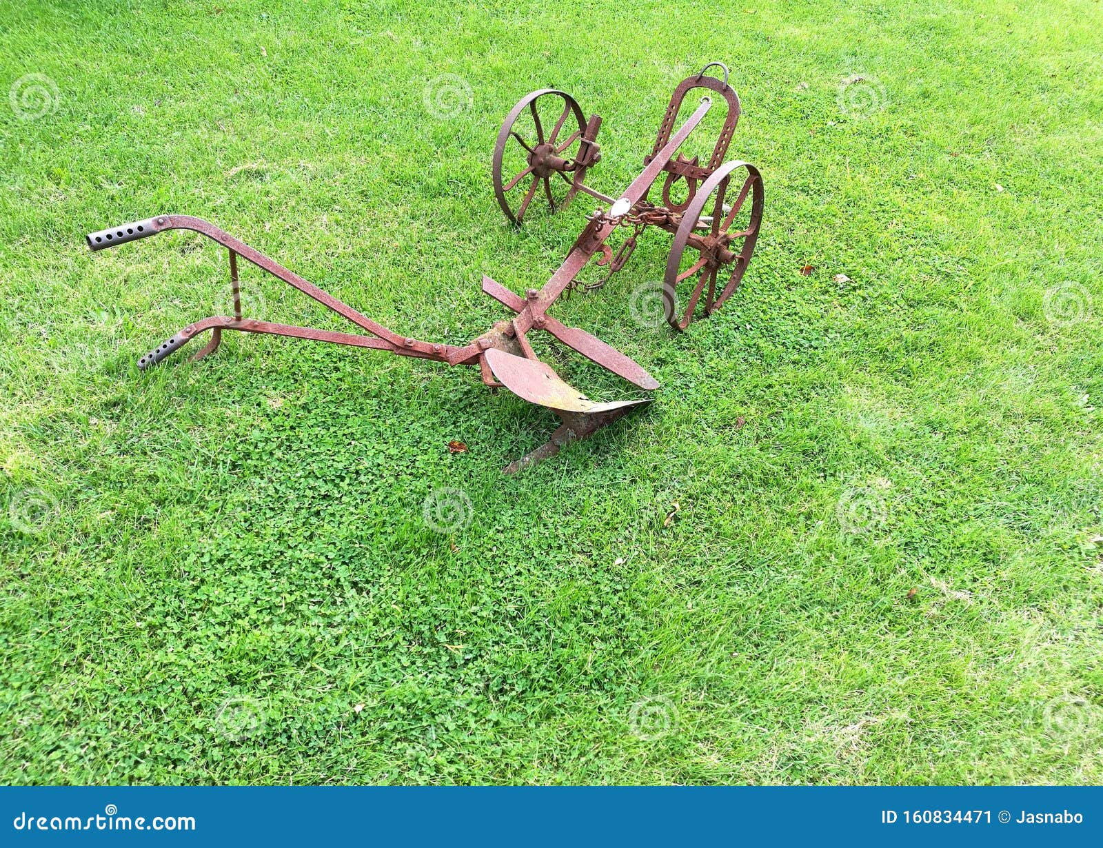 Old rusty plow stock image. Image of plow, background - 160834471