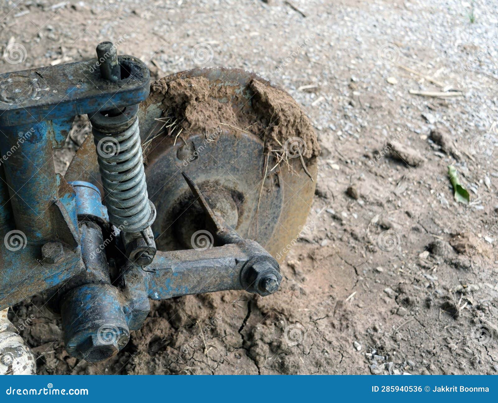 A Old Rusty Plow Tractor Disk of a Tractor on the Construction Site ...
