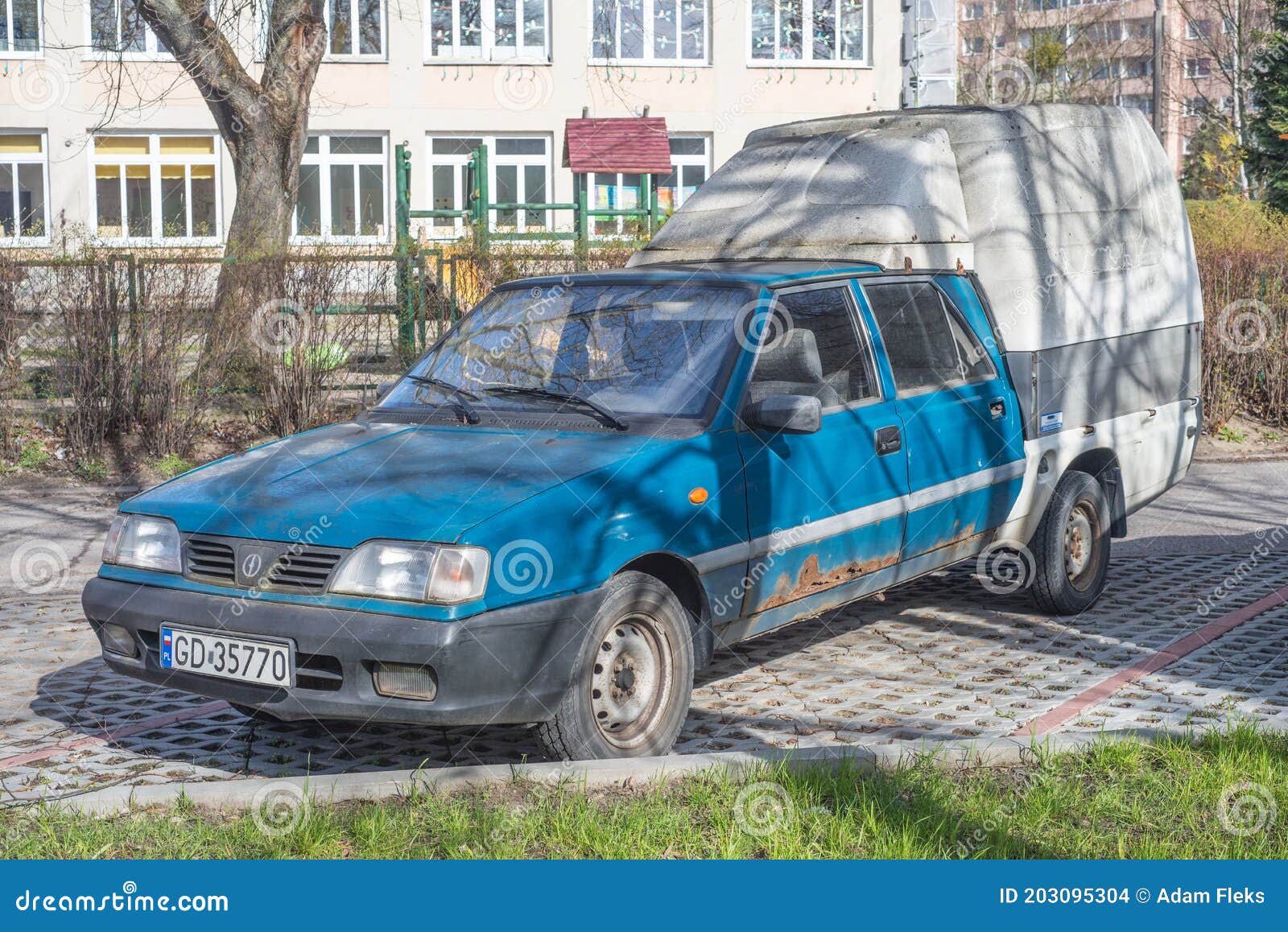 Old Rusty Polish Van Polonez Four Doors Parked Editorial Stock Image ...