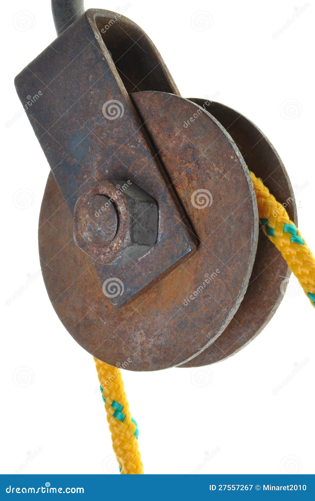 Old Rusty Pulley And Rope, Digital Photo Picture As A Background ...