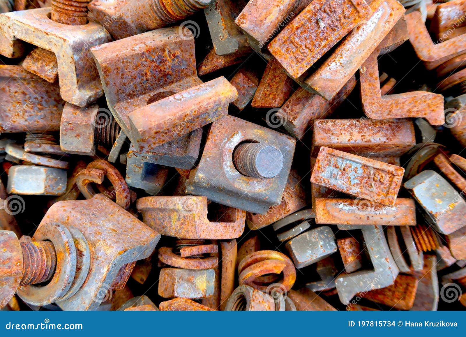 Rusty Rail. Corrosion Of Metal On An Old, Abandoned Road. Close-up ...
