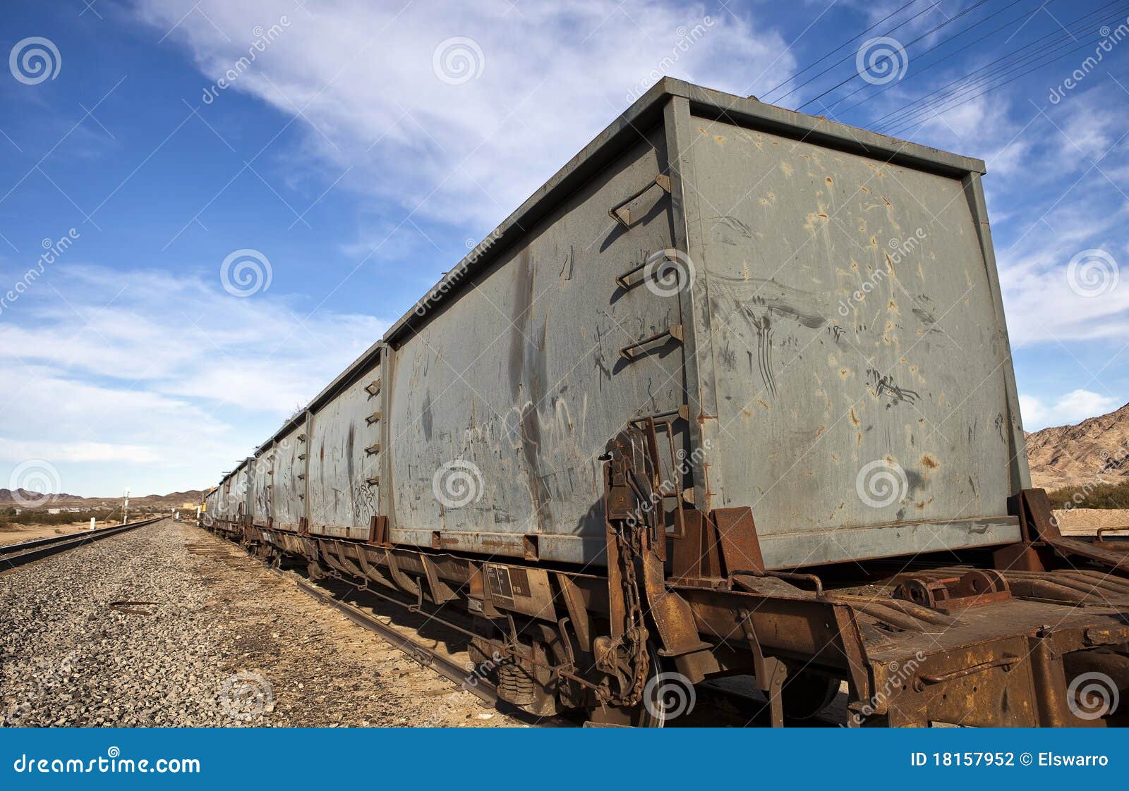 Old Rusty Railroad Box Cars Stock Photo - Image of power, arizona: 18157952