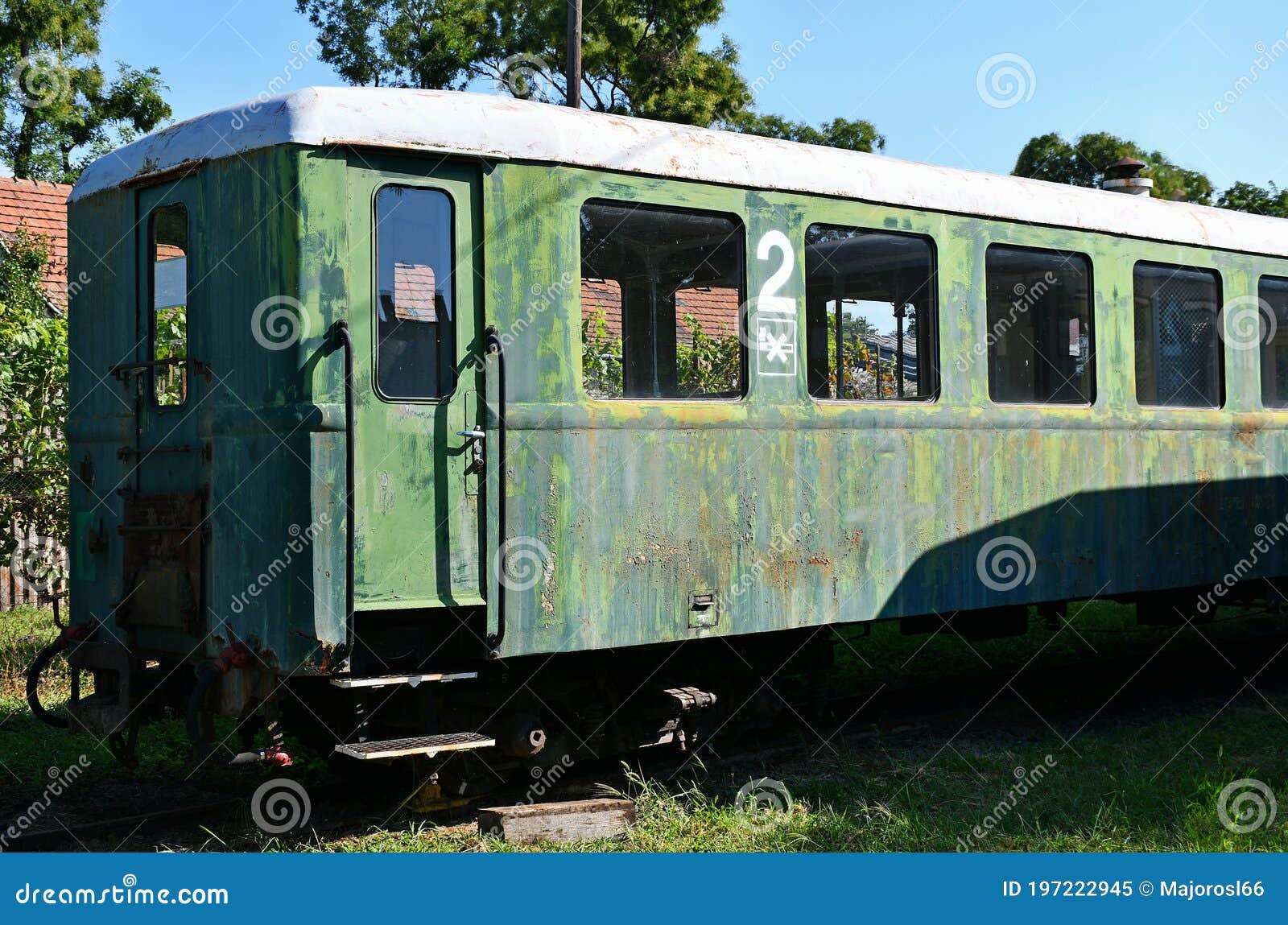 Old Rusty Railroad Carriage at the Station Stock Image - Image of ...