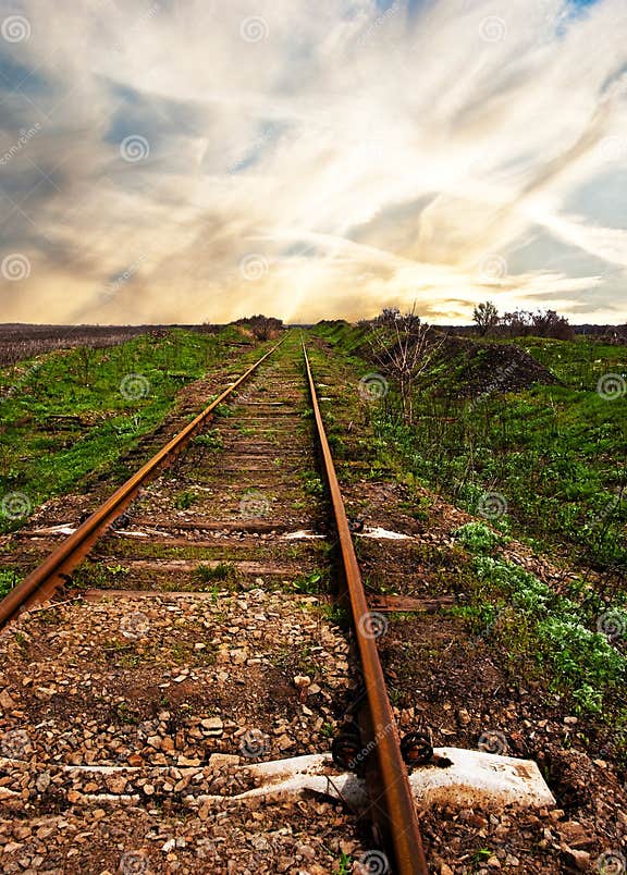 Old rusty rails stock image. Image of scene, rusty, technology - 14251377