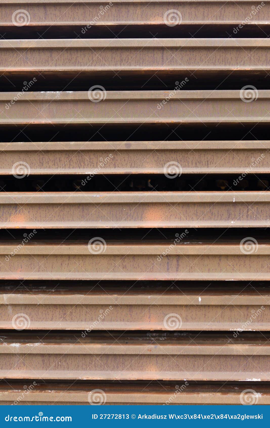 Rusty Rails. Terrible Smell Rotten Old Ties With Phenol Asphalt Paint ...