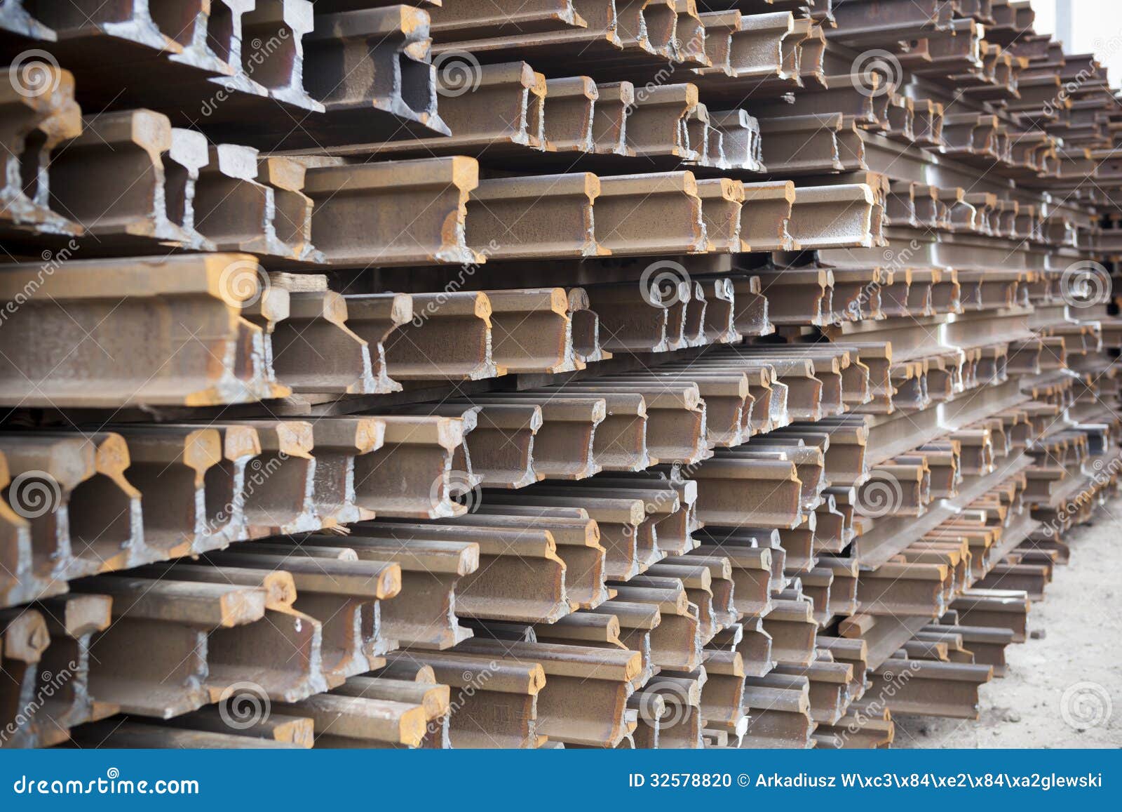 Rusty Rails. Terrible Smell Rotten Old Ties With Phenol Asphalt Paint ...