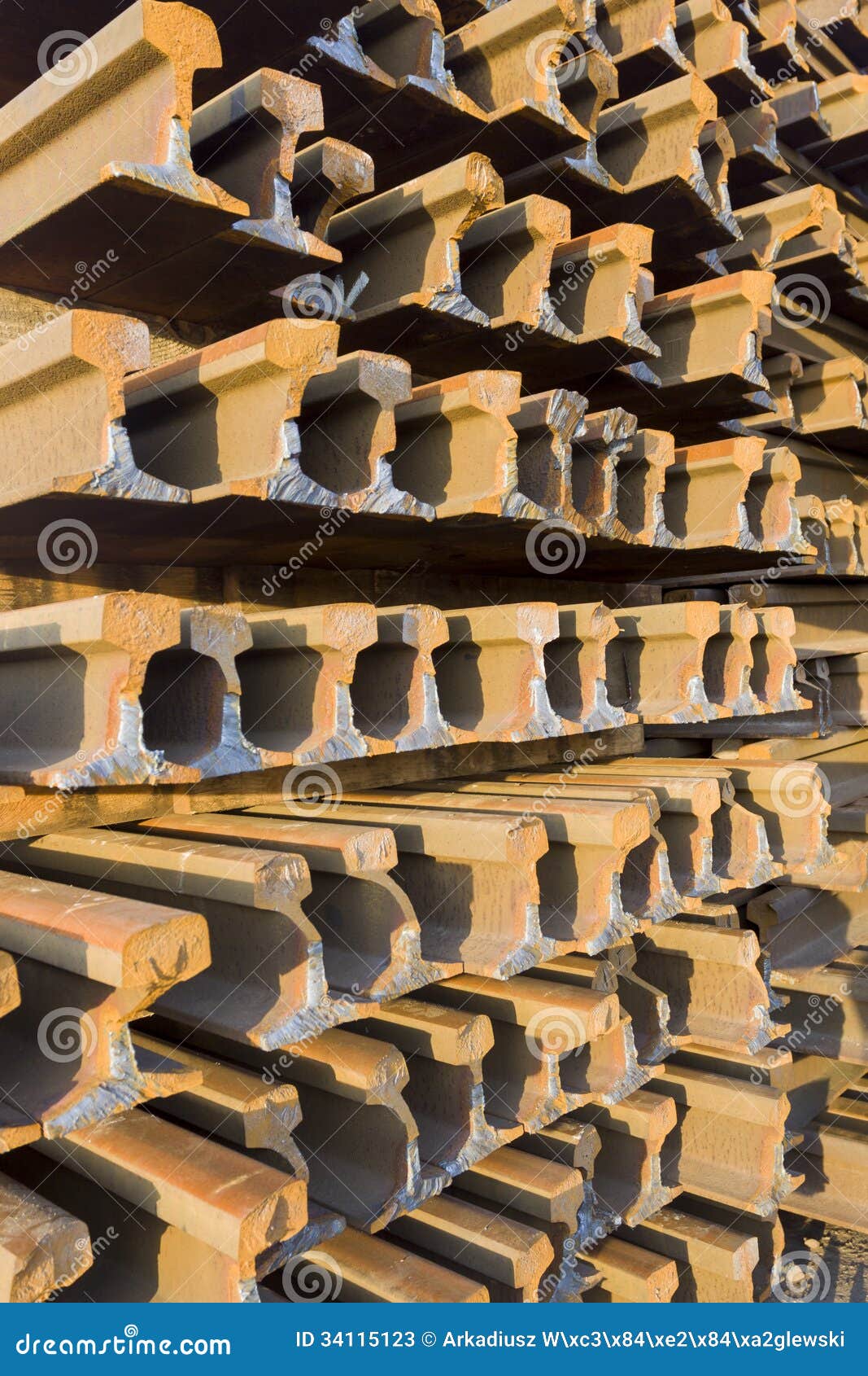 Rusty Rails. Terrible Smell Rotten Old Ties With Phenol Asphalt Paint ...