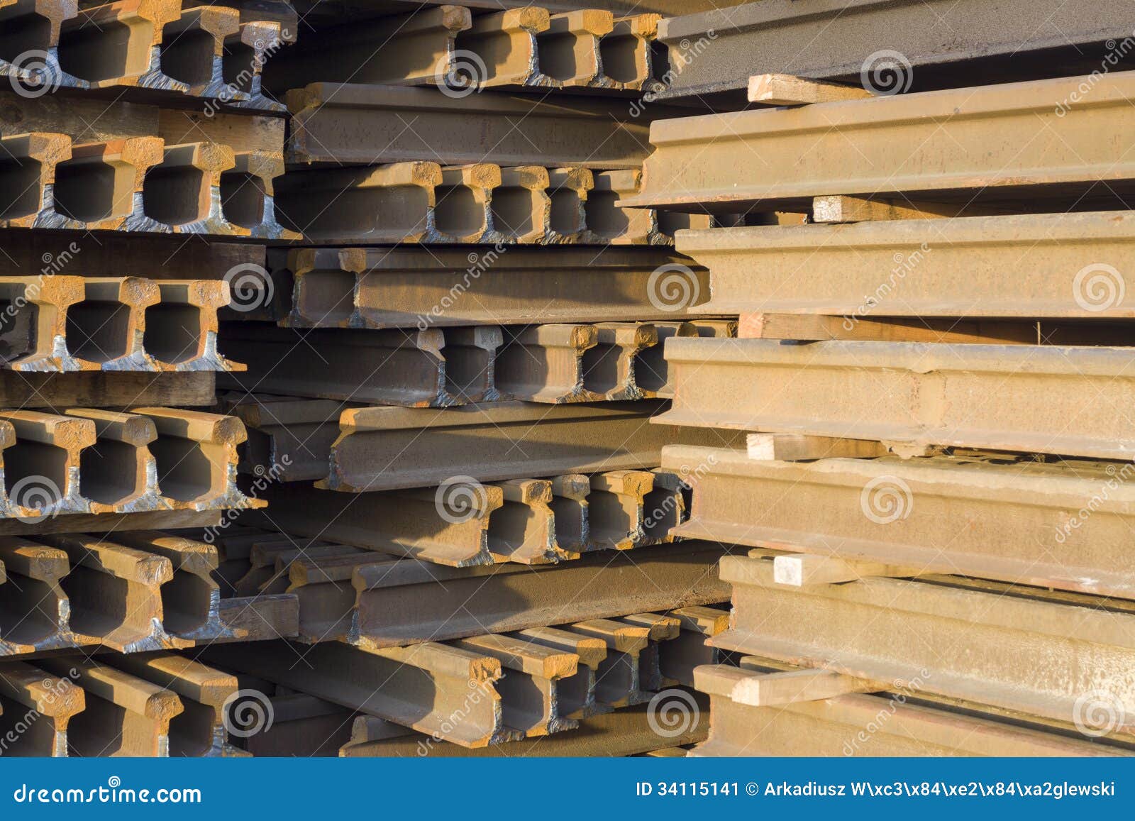 Rusty Rails. Terrible Smell Rotten Old Ties With Phenol Asphalt Paint ...