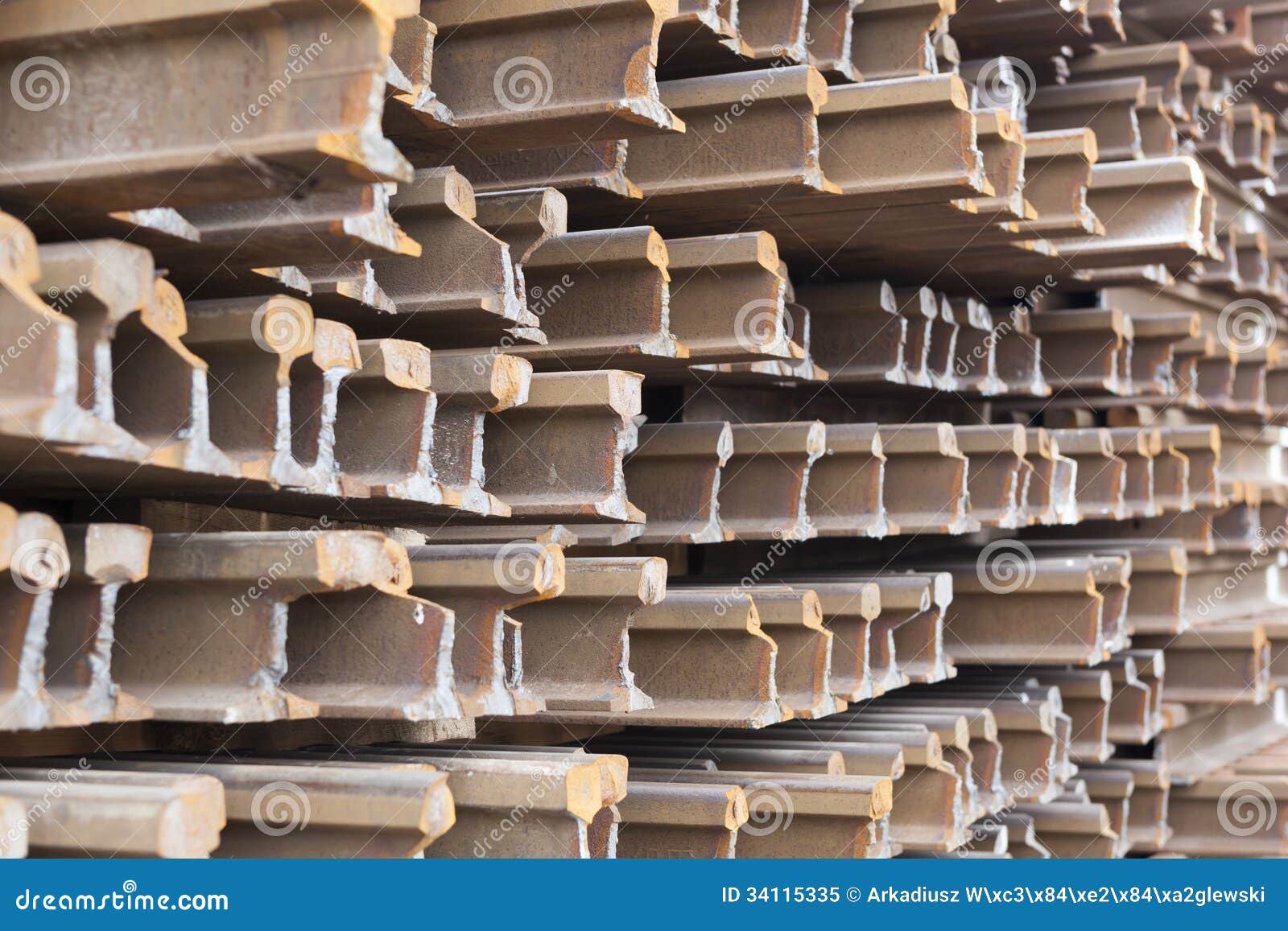 Rusty Rails. Terrible Smell Rotten Old Ties With Phenol Asphalt Paint ...