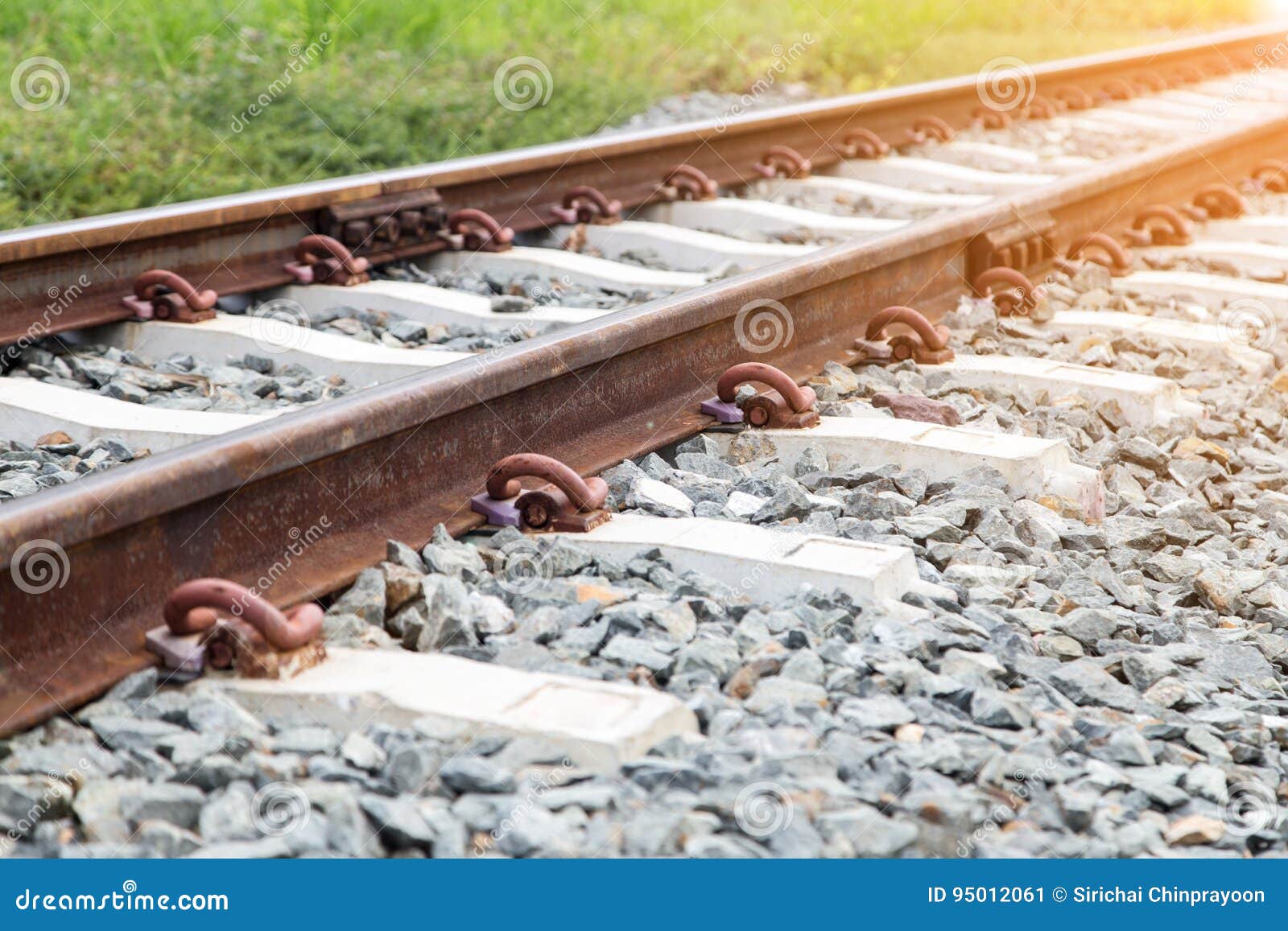 Old rusty railway track stock image. Image of travel - 95012061