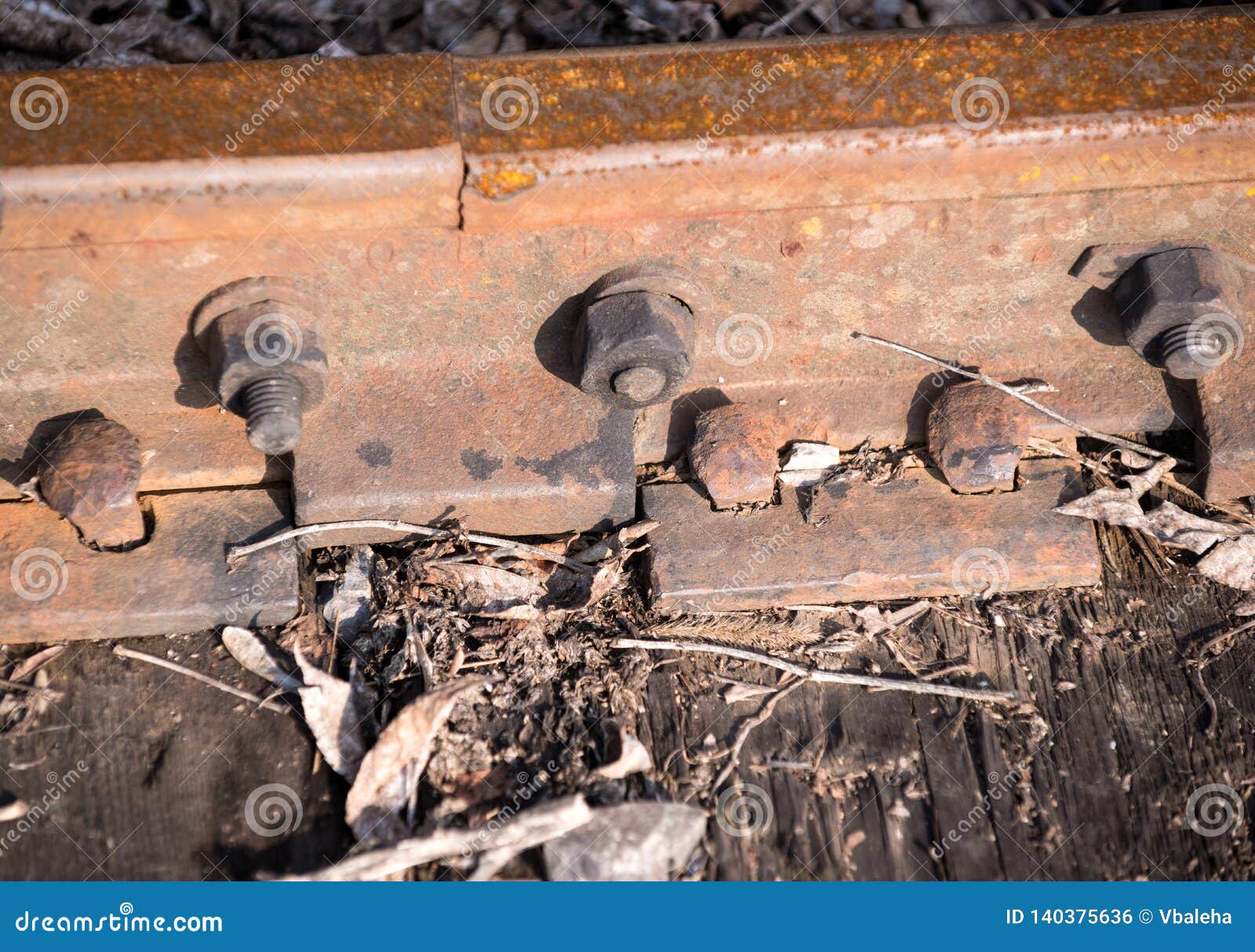 Old Rusty Railway Track Details Stock Photo - Image of destination ...