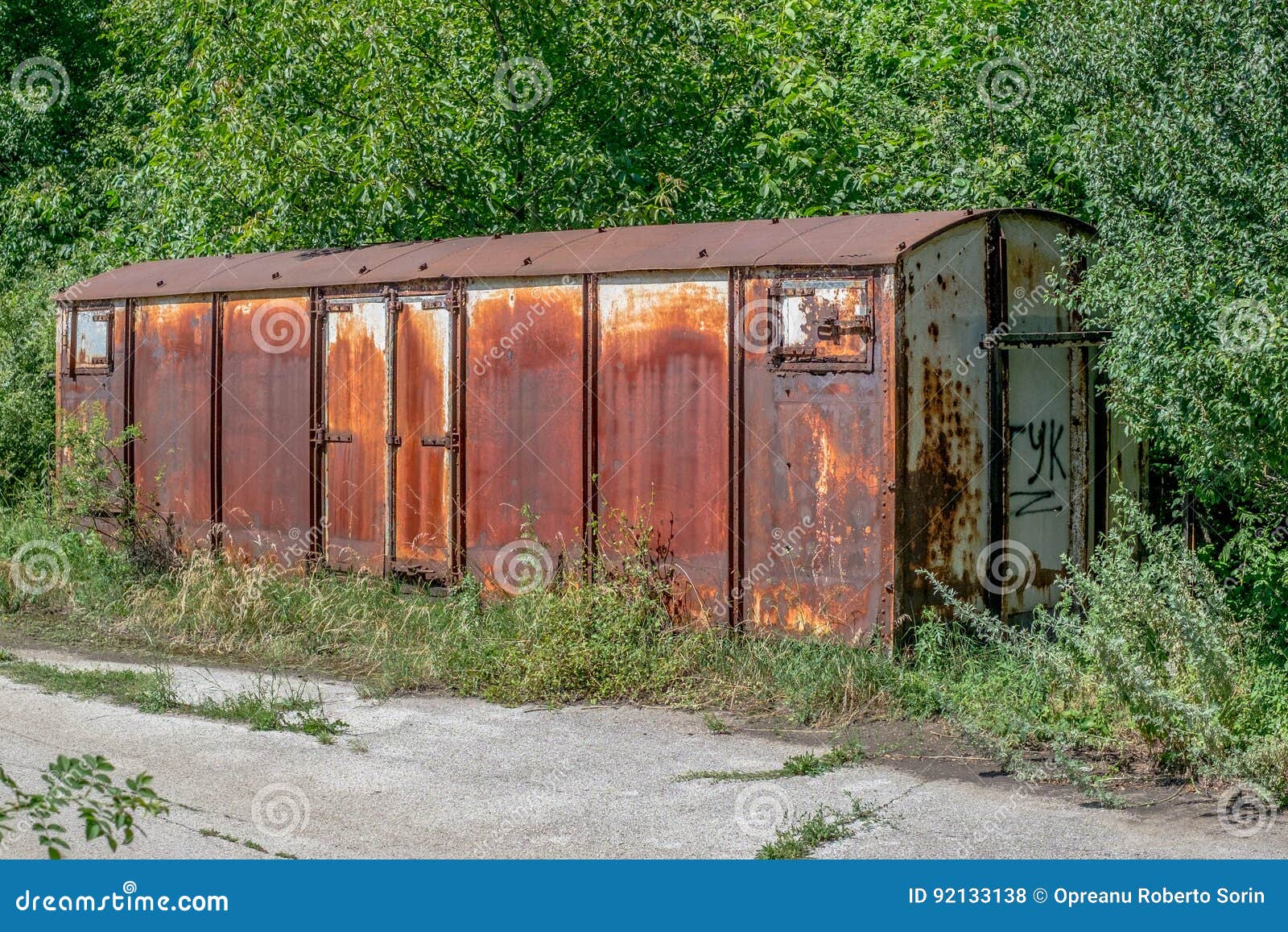 Old Rusty Railway Wagon Derelict. Stock Photo - Image of scene, railway ...
