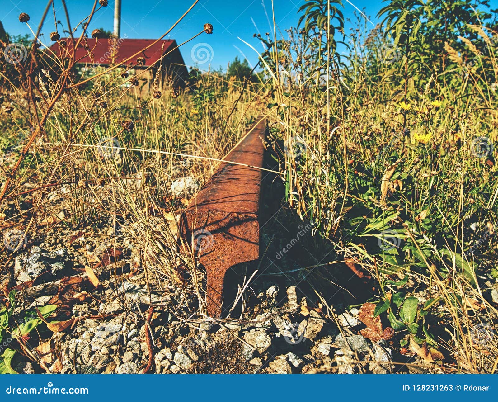 Old Rusty Railways. Railway Details of Rails Joint with Screws and Nuts ...