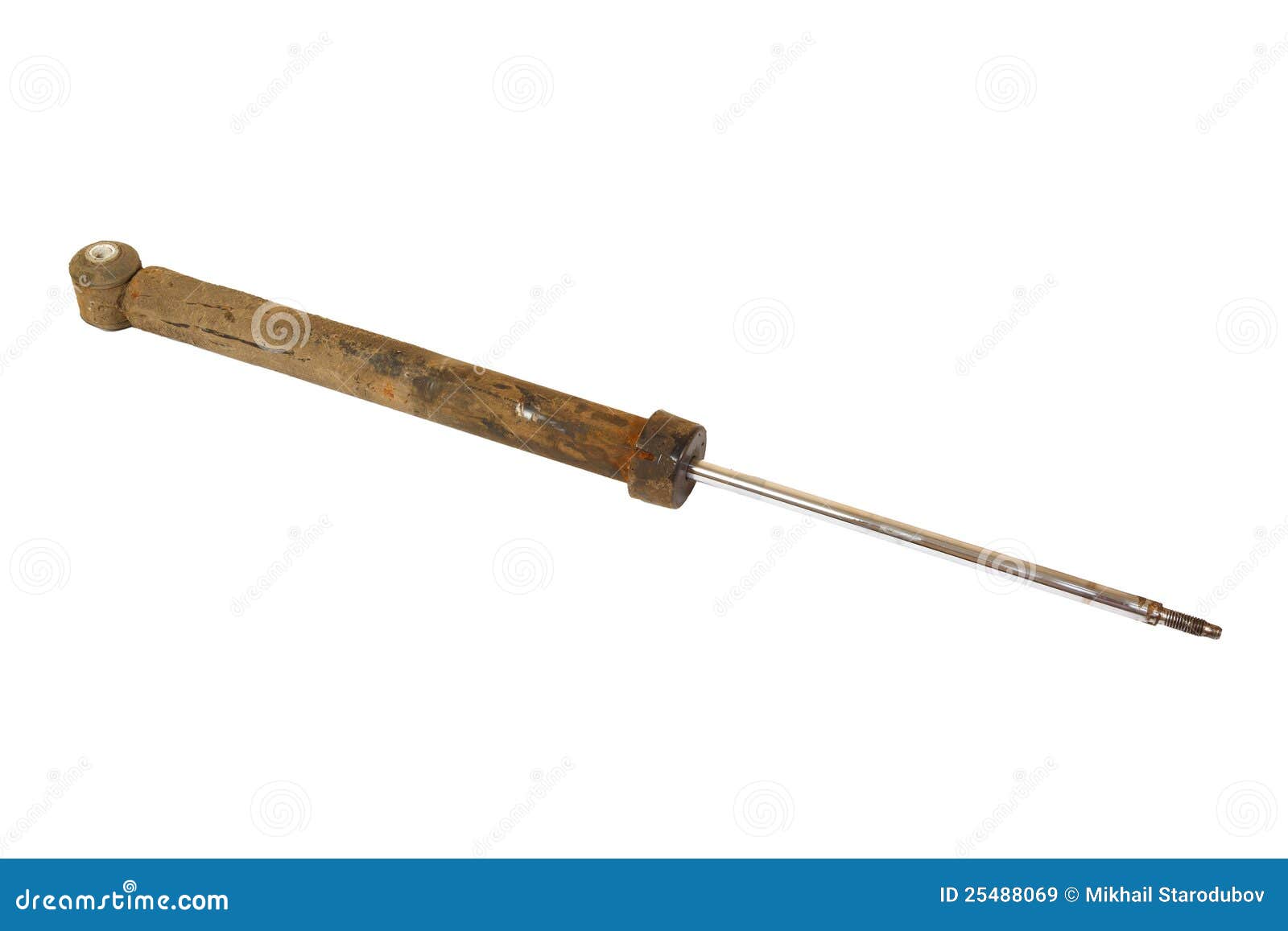 The Old Rusty Rear Shock Absorber Stock Image - Image of white, metal ...