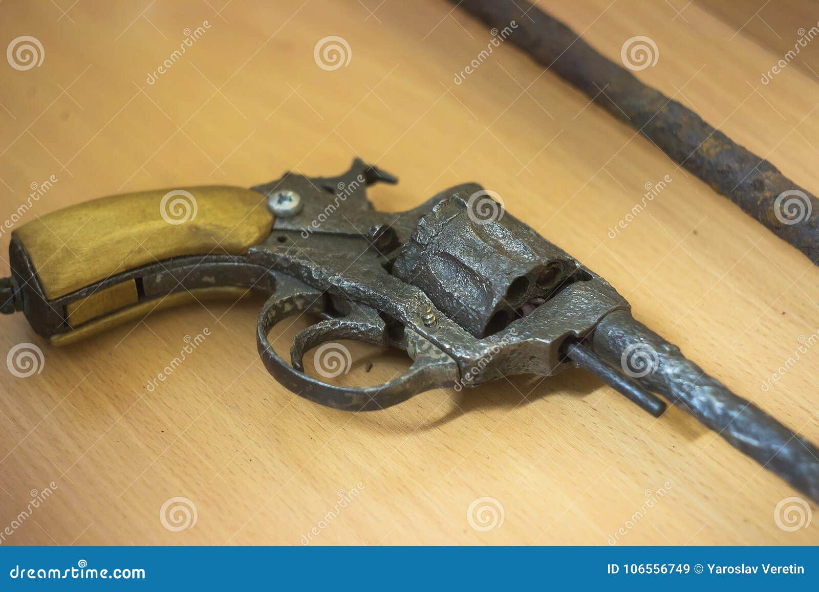 An old rusty revolver stock image. Image of emile, revolver - 106556749