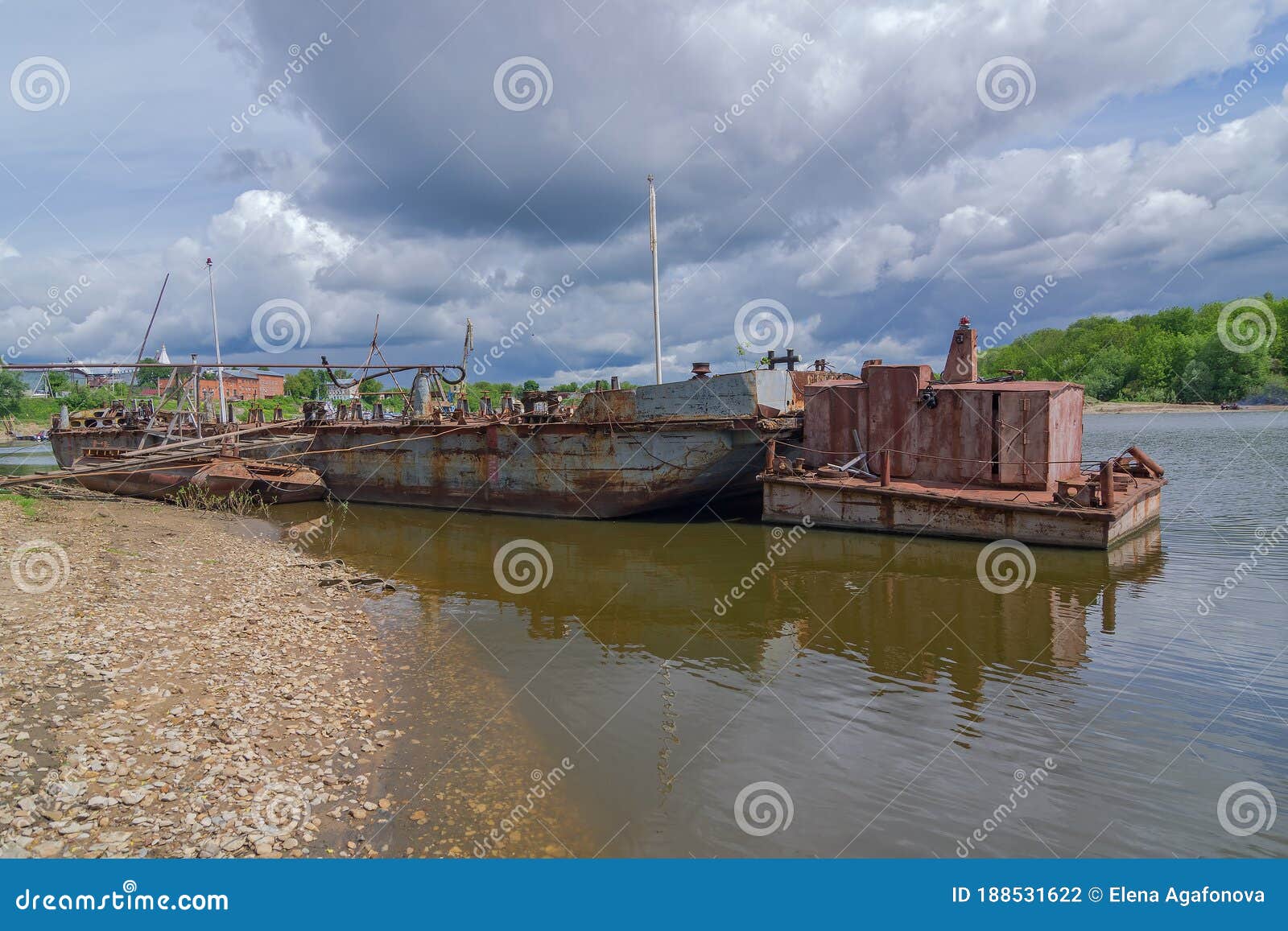 Dry Rusty River Bed Over Grey Mine Tailings, Acid Mine Drainage Texture ...