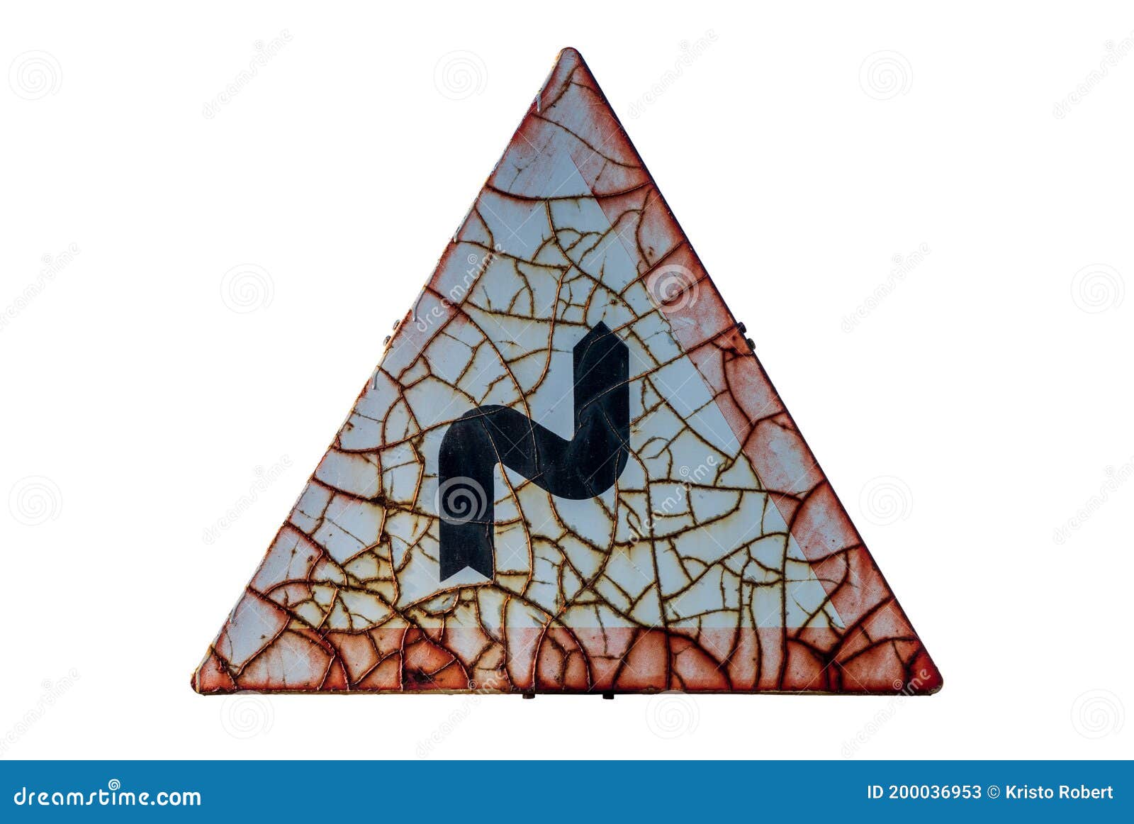 Old Rusty Road Sign. Warning Sign. Stock Image - Image of safety ...