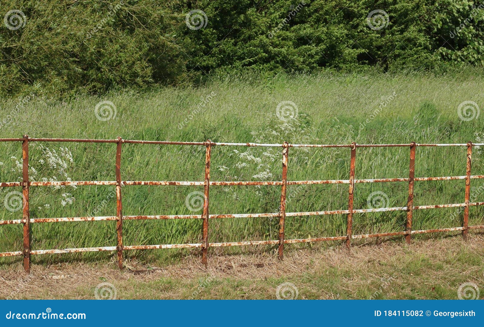 Old Rusty Roadside Railings at Roadside Stock Photo - Image of ...